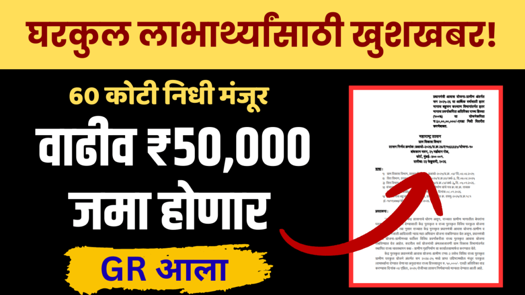 Gharkul Yojana 2026 | घरकुल लाभार्थ्यांसाठी आनंदाची बातमी! वाढीव ...